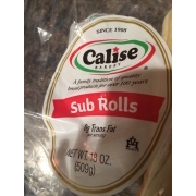 Calise Bakery Sub Rolls: Calories, Nutrition Analysis & More | Fooducate