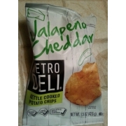 Metro Deli Kettle Cooked Potato Chips, Jalapeno Cheddar: Calories ...
