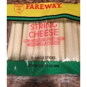 Fareway String Cheese: Calories, Nutrition Analysis & More | Fooducate