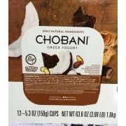 Chobani Greek Yogurt, Almond Coco Loco Coconut: Calories, Nutrition ...