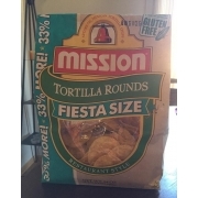 Mission Tortilla Rounds, Chips, Fiesta Size, Restaurant Style: Calories ...