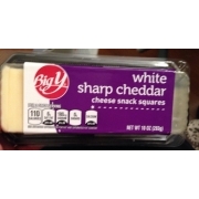 Big Y Cheese Snack Squares, White Sharp Cheddar: Calories, Nutrition ...