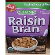 Post Organic Raisin Bran, Whole Grain Wheat & Bran Cereal: Calories ...