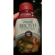 Kitchen Accomplice Reduced Sodium Veggie Broth Concentrate: Calories ...