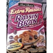 Best Choice Extra Raisins, Raisin Bran, Wheat Bran Cereal: Calories ...