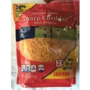 Kroger Natural Cheese Sharp Cheddar Finely Shredded: Calories ...