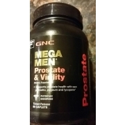 Gnc Mega Men Prostate & Virility, Dietary Supplement: Calories ...