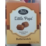 See's Candies Little Pops Gourmet Hard Candies, Butterscotch: Calories ...