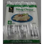 Clover Valley String Cheese, Low Moisture Part Skim Mozzarella Cheese ...
