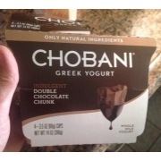 Chobani Greek Yogurt, Indulgent Double Chocolate Chunk: Calories ...
