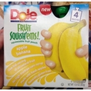 Dole Fruit Squish'ems, Squeezable Fruit Pouch, Apple Banana: Calories ...