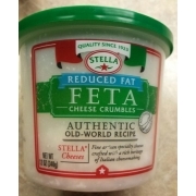 Stella Reduced Fat, Feta Cheese Crumbles: Calories, Nutrition Analysis ...