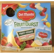 Del Monte Fruit Burst, Fruit Plus Veggie, Banana, Strawberry Flavors ...