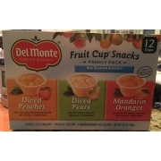 Del Monte Fruit Cup Snacks, Family Pack, No Sugar Added: Calories ...
