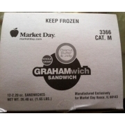 Market day Sandwich, Whole Grain, Grahamwich: Calories, Nutrition ...