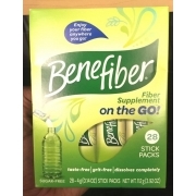 Benefiber Fiber Supplement, On The Go, Dietary Supplement: Calories ...