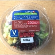 Safeway Farms Chopped Salad Bowl, Kale, Apple, Cranberry Salad ...