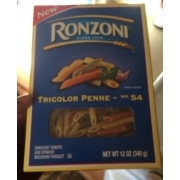 Ronzoni Tricolor Penne, Enriched Tomato And Spinach Macaroni Product ...