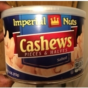 Imperial Nuts Cashews Pieces And Halves, Salted: Calories, Nutrition ...