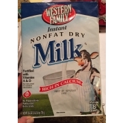 Western Family Instant Nonfat Dry Milk: Calories, Nutrition Analysis ...