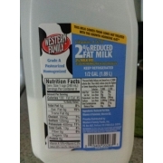 Western Family 2% Reduced Fat Milk: Calories, Nutrition Analysis & More ...
