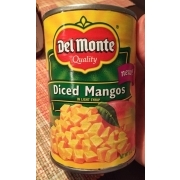 Del Monte Quality Diced Mangos In Light Syrup: Calories, Nutrition ...