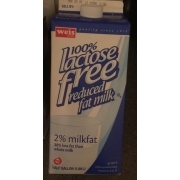 Weis Reduced Fat Milk, 100% Lactose Free: Calories, Nutrition Analysis ...