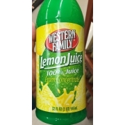 Western Family Lemon Juice: Calories, Nutrition Analysis & More | Fooducate