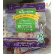 Wegmans Butter Lettuce, Triple Washed: Calories, Nutrition Analysis ...