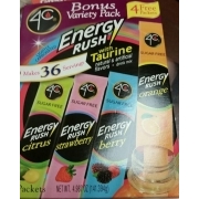 Energy Rush Drink Mix, Variety Pack: Calories, Nutrition Analysis ...
