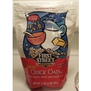 First Street Quick Oats, 100% Natural Whole Grain Rolled Oats: Calories ...