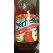 Everfresh Pure 100% Apple Juice: Calories, Nutrition Analysis & More ...