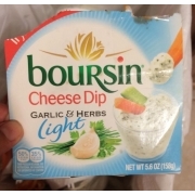 Boursin Cheese Dip, Garlic & Herbs, Light: Calories, Nutrition Analysis ...