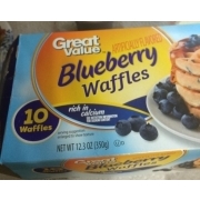 Great Value Blueberry Waffles, Artificially Flavored: Calories ...