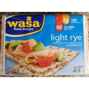 Wasa Light Rye, Crispbread: Calories, Nutrition Analysis & More | Fooducate