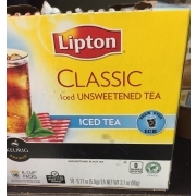 Lipton Classic Iced Unsweetened Tea: Calories, Nutrition Analysis ...