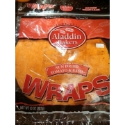 Aladdin Bakers Sun Dried Tomato And Basil, Wraps: Calories, Nutrition ...