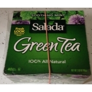 Salada Green Tea, Soothing Mint, 100% Natural: Calories, Nutrition ...