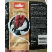 Muller Dessert Inspired Yogurt, Raspberry Brownie Supreme: Calories ...