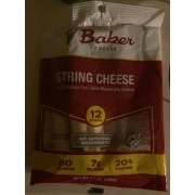 Baker Cheese String Cheese, Low Moisture Part-Skim Mozzarella Cheese ...
