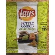 Lay's Kettle Cooked Wasabi Ginger Flavored Potato Chips: Calories ...
