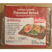 Delba Flaxseed Bread: Calories, Nutrition Analysis & More | Fooducate