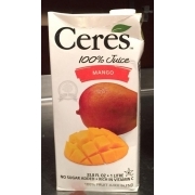 Ceres Fruit Juice, Mango: Calories, Nutrition Analysis & More | Fooducate