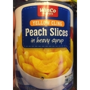 Winco Foods Yellow Cling, Peach Slices In Heavy Syrup: Calories ...