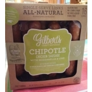 Gilbert's Craft Sausage Chipotle Chicken Sausage With Mozzarella And ...
