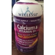 Wellesse Calcium And Vitamin D3, Bone Health Liquid, Fast Absorbing ...