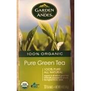 Garden Of The Andes Pure Green Tea, 100% Organic: Calories, Nutrition ...