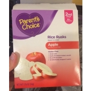 Parent's Choice Rice Rusks, Baked Rice Snack, Apple: Calories ...