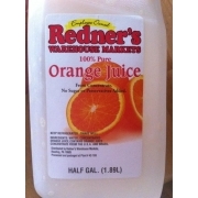 Redner's Warehouse Markets 100% Pure Orange Juice: Calories, Nutrition ...