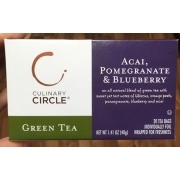 Culinary Circle Green Tea, Acai, Pomegranate And Blueberry: Calories ...